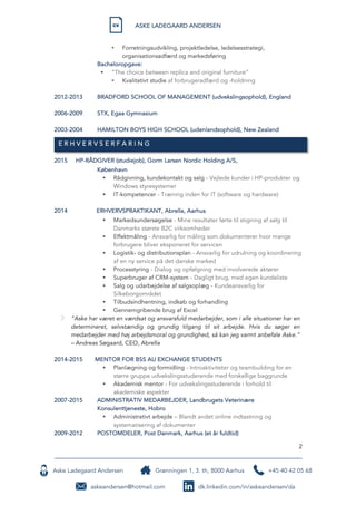 Aske ladegaard andersen cv | PDF
