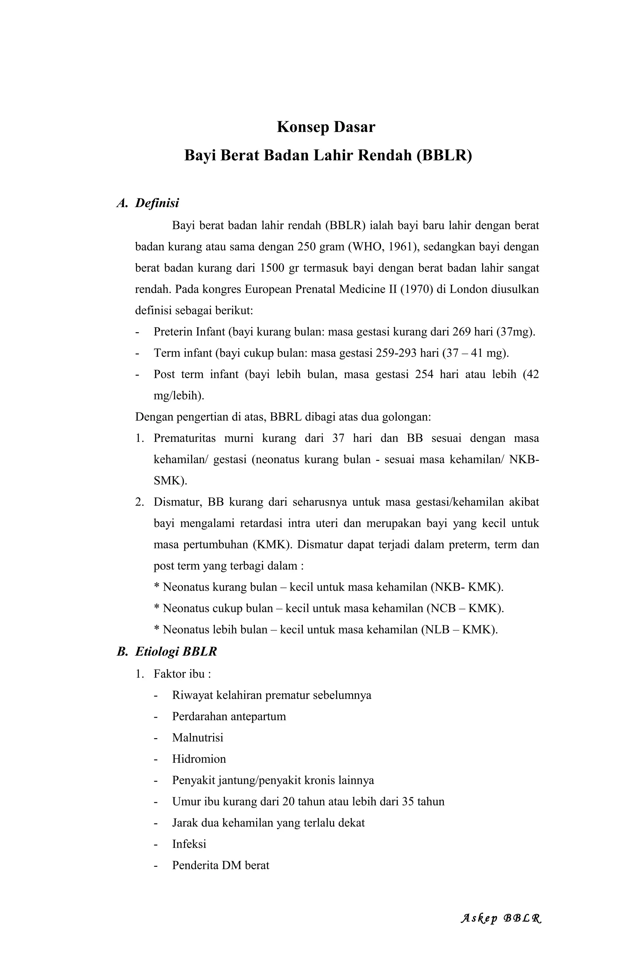 Askep anak-dengan-bblr | DOC