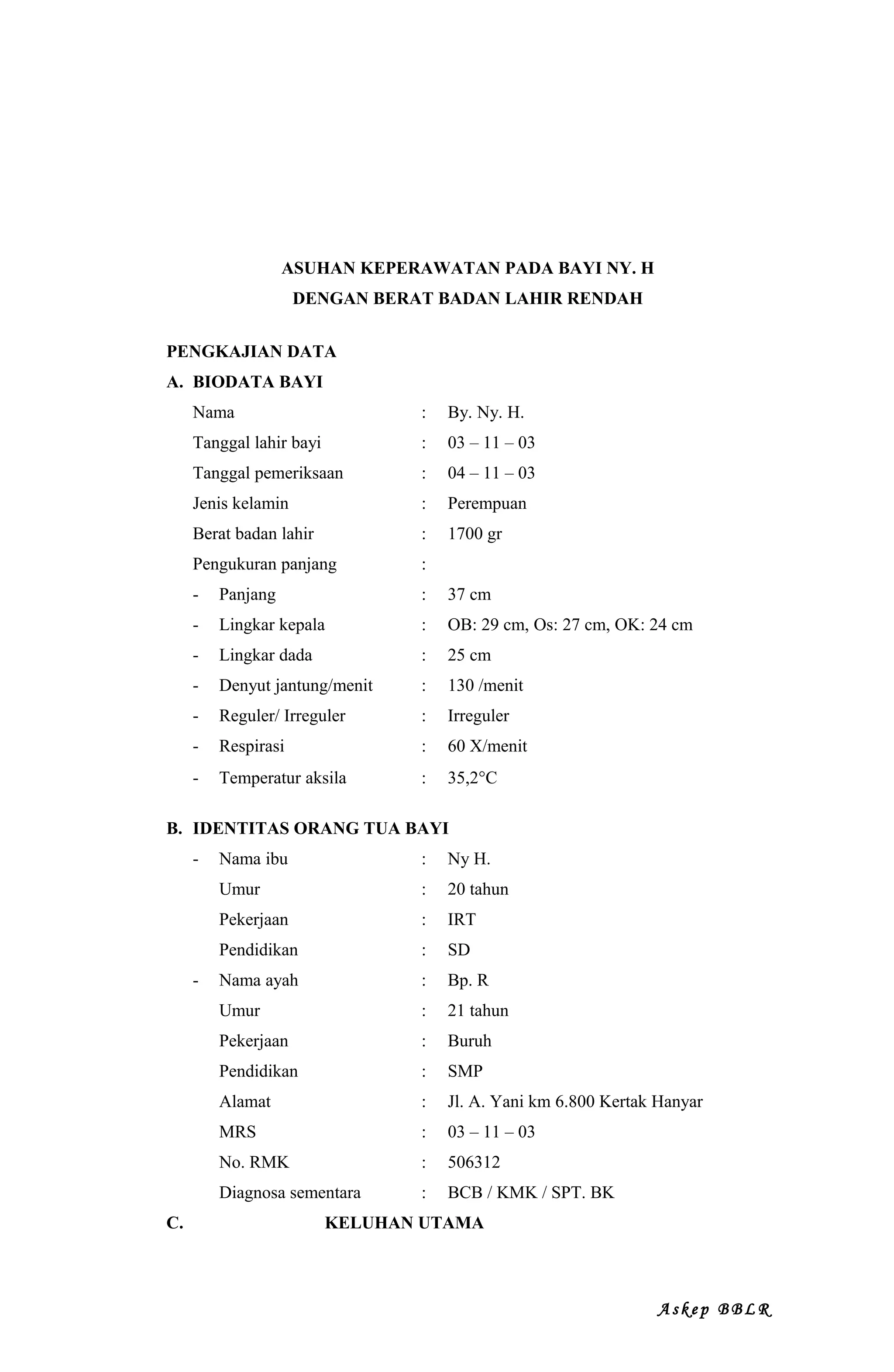 Askep anak-dengan-bblr | DOC