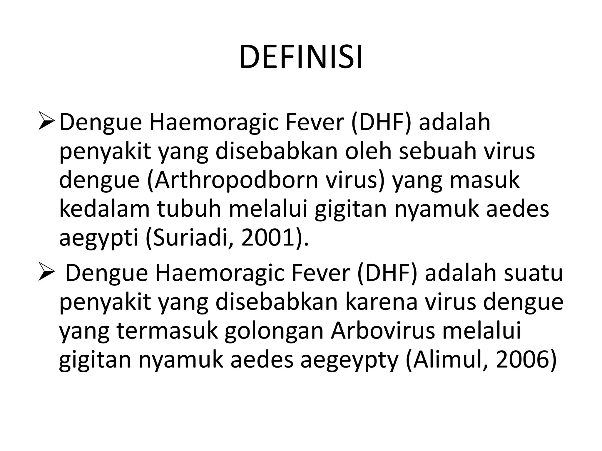 ASKEP ANAK DENGAN DHF yang dipresentasihan | PPTX