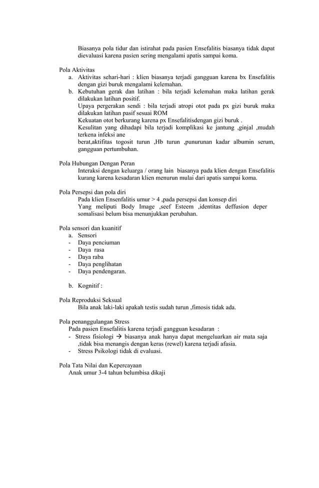 Askep anak dengan ensefalitis | DOC