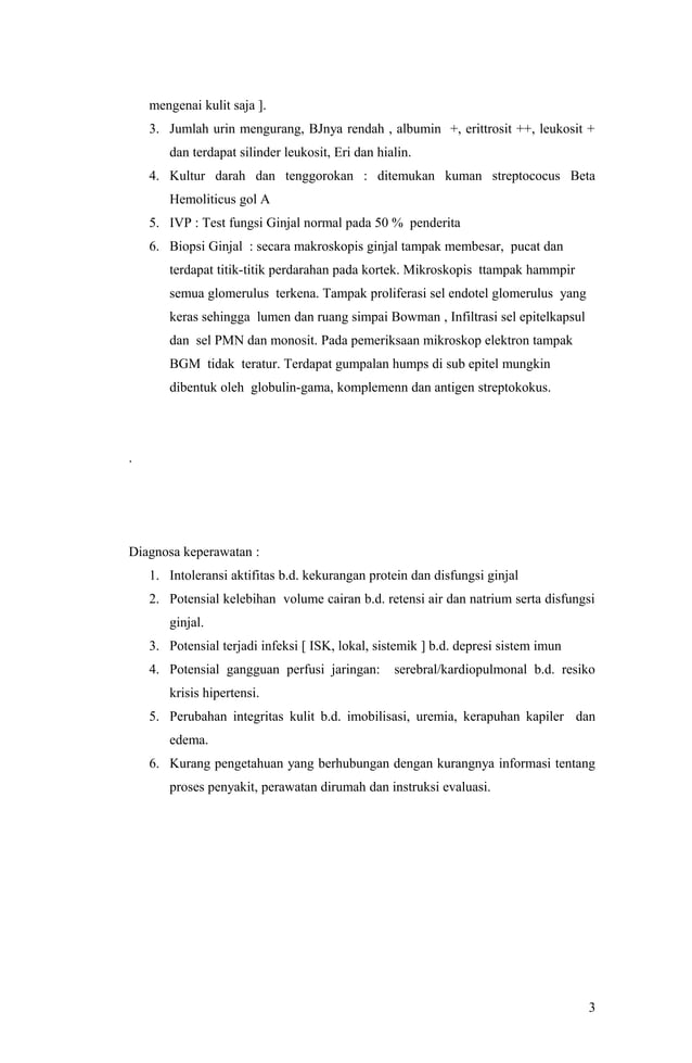 Askep anak glomerulonefritis akut (gna) | DOC