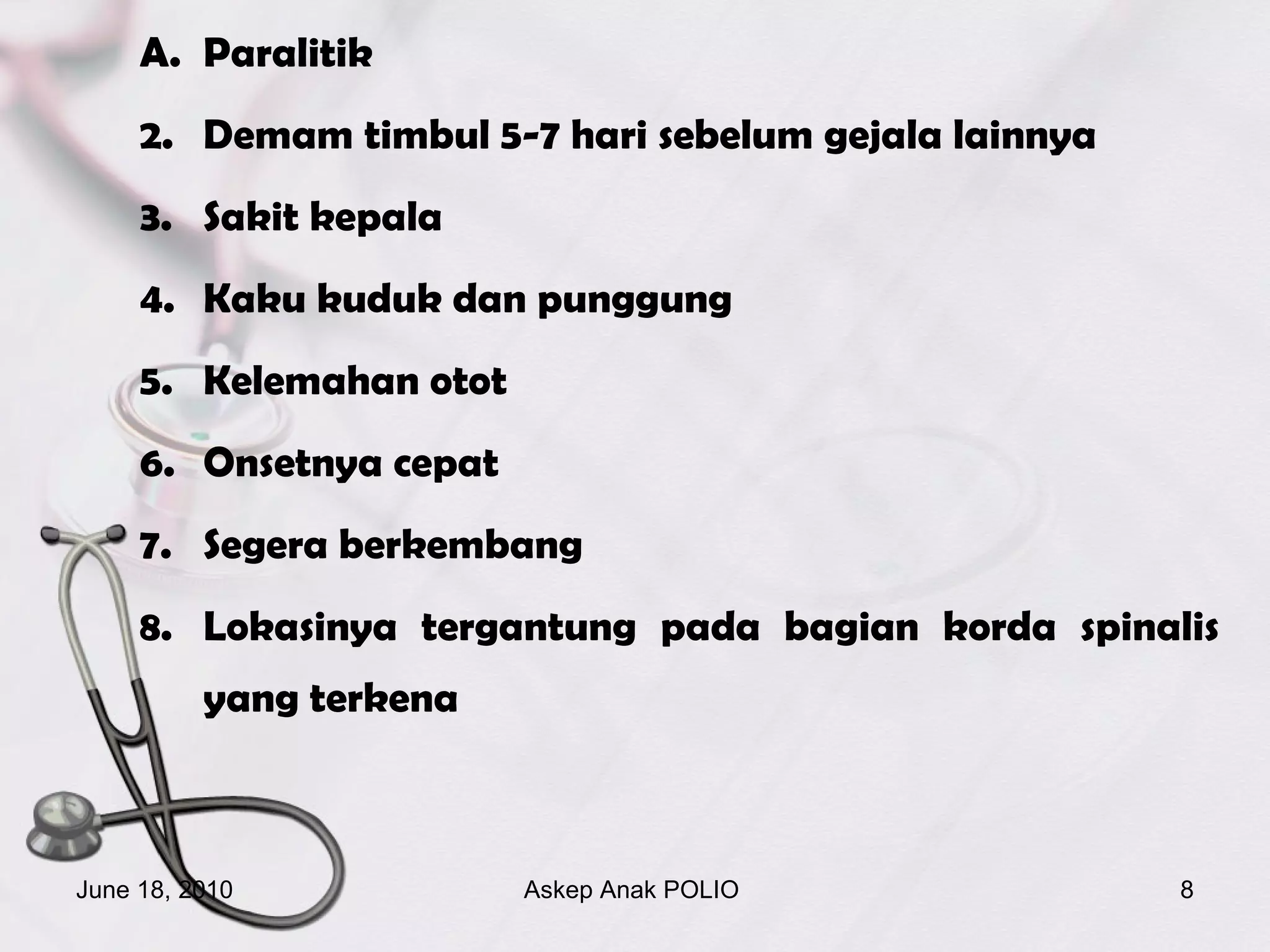 Askep anak polio | PPT