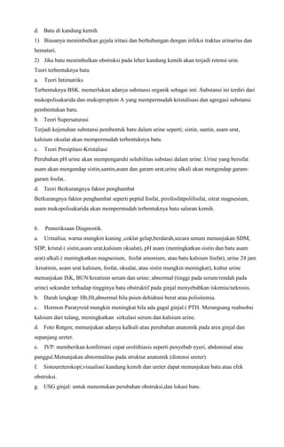 Askep batu saluran kemih | PDF