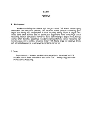 Askep ca.nasoparing | PDF