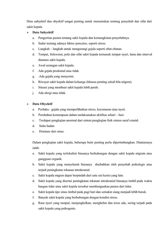 Askep chefalgia | DOC