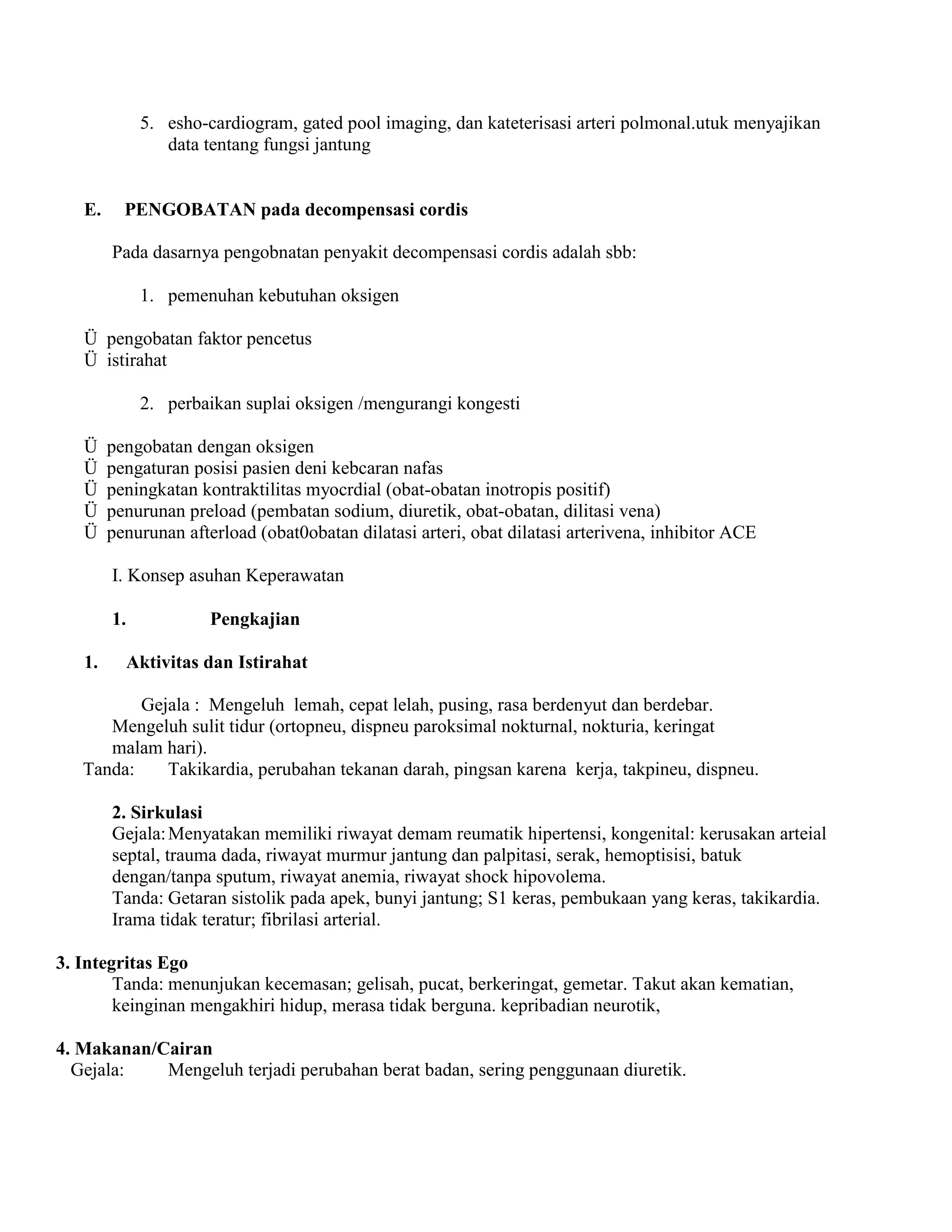 Askep decompensasi cordis | DOCX