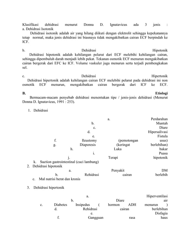 Askep dehidrasi AKPER PEMKAB MUNA | PDF