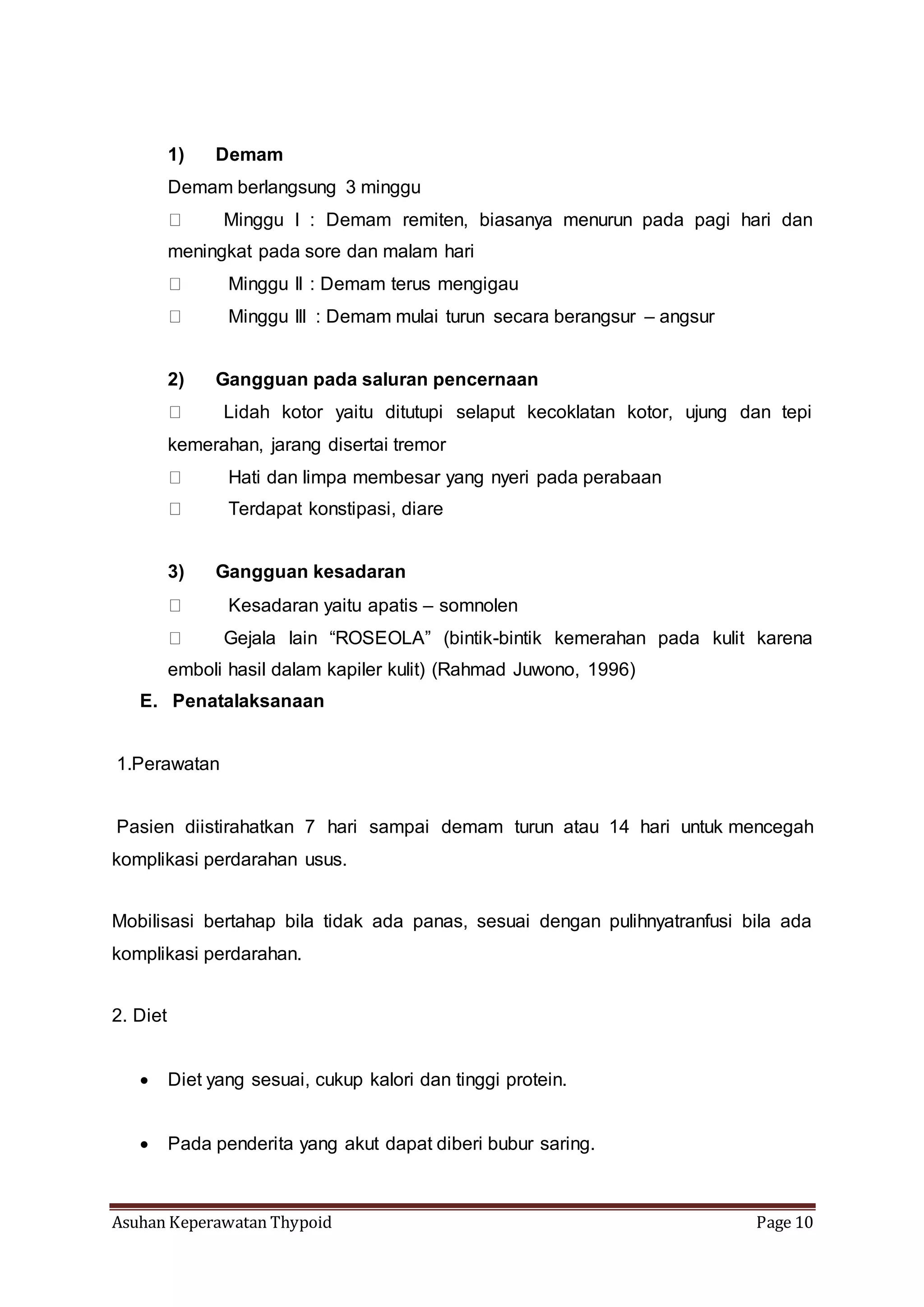 Askep Demam Thypoid | DOCX