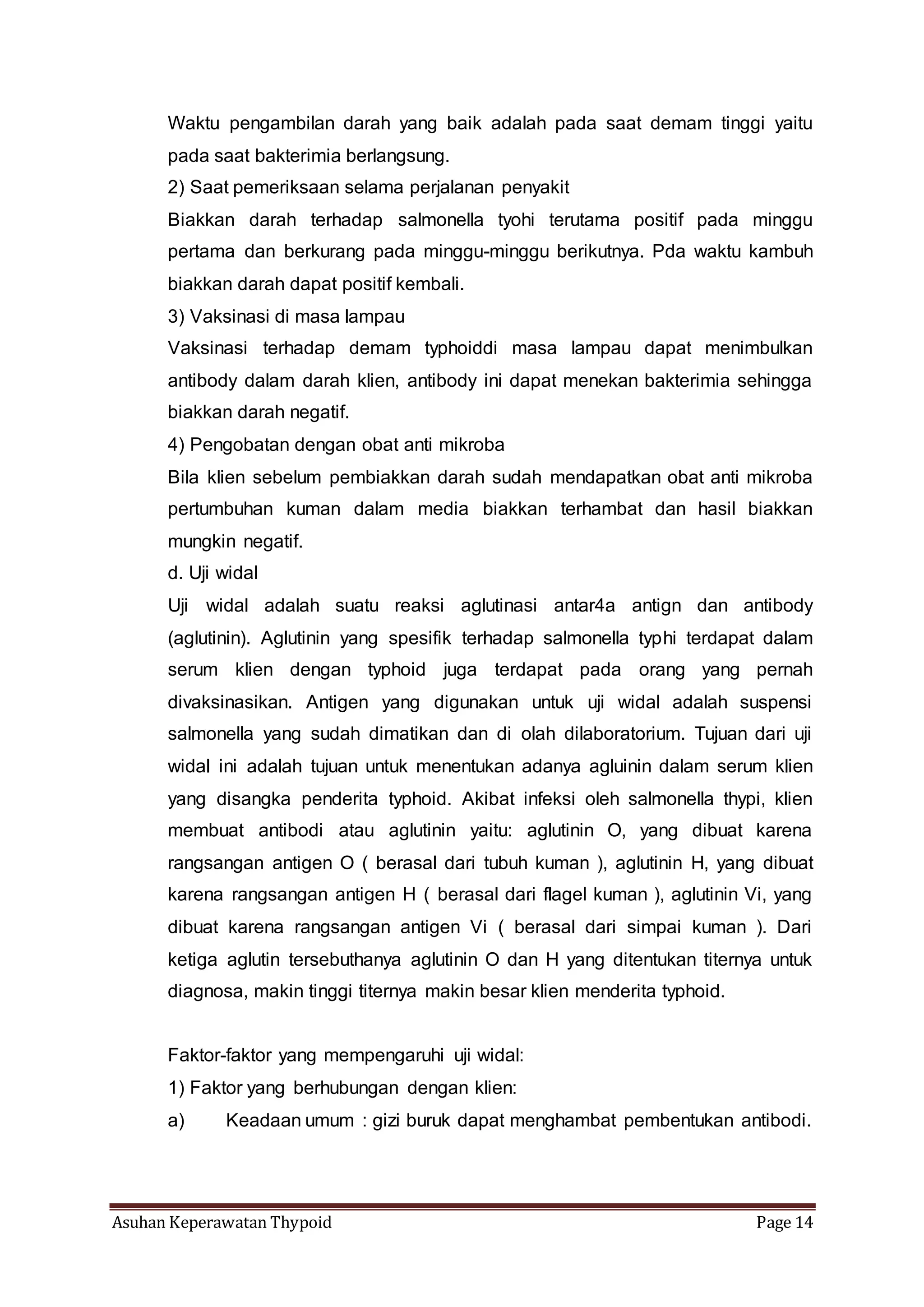 Askep Demam Thypoid | DOCX