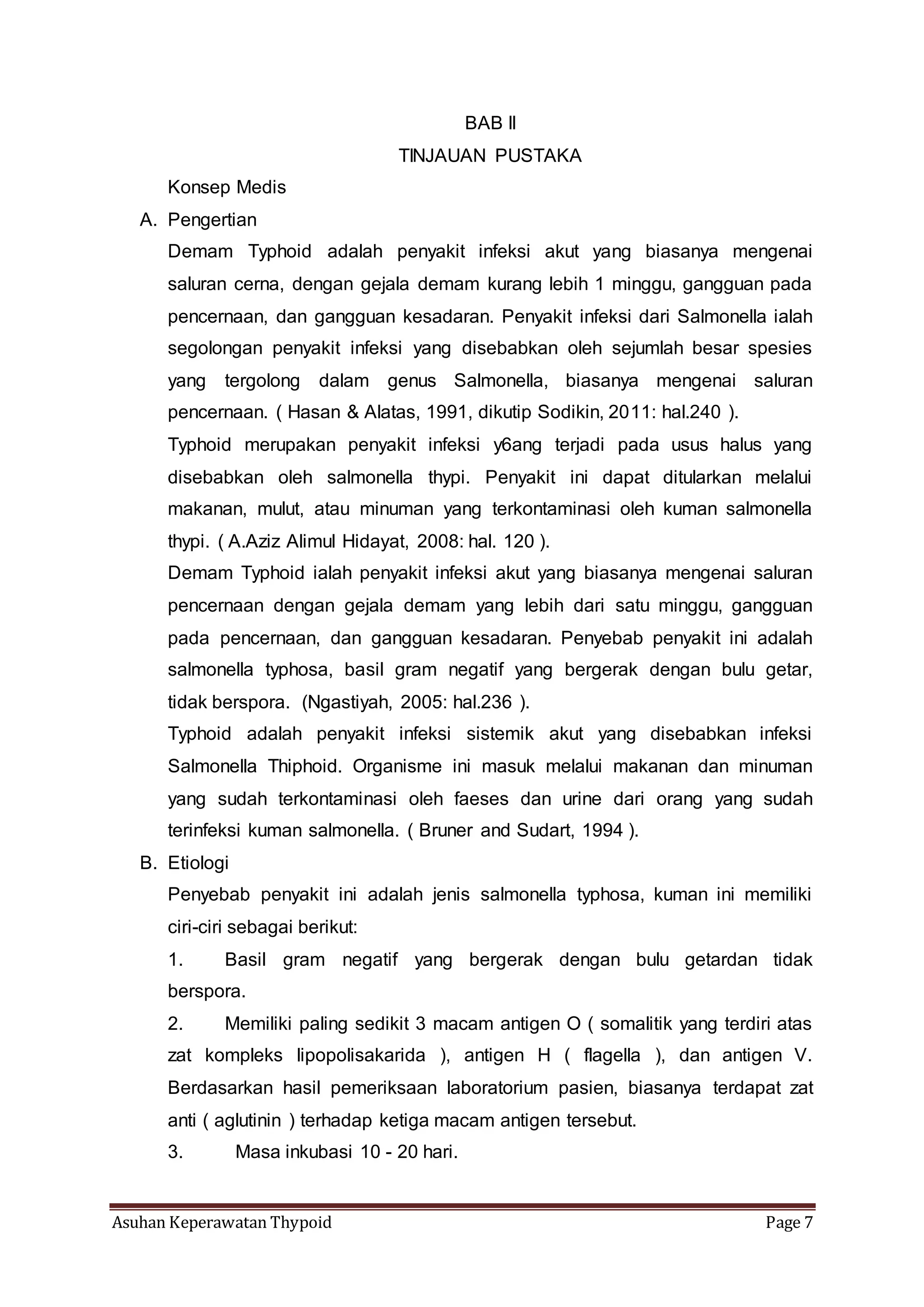 Askep Demam Thypoid | DOCX