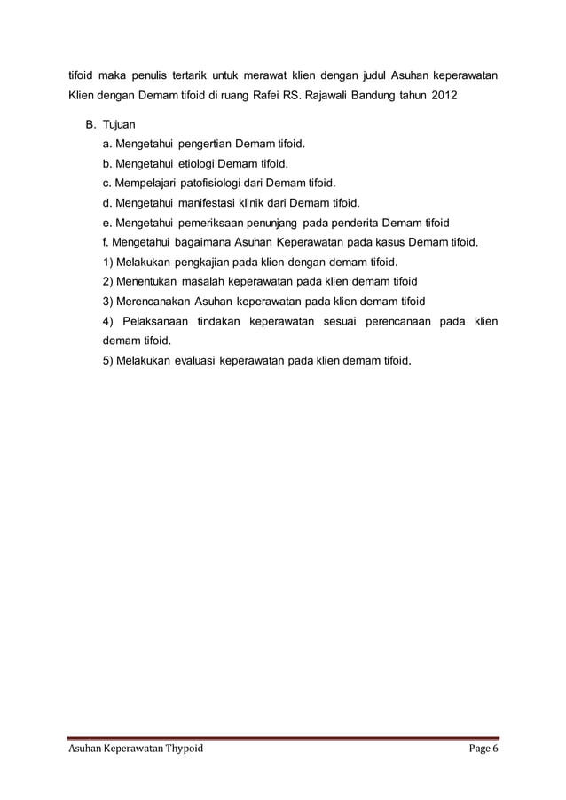 Askep Demam Thypoid | DOCX