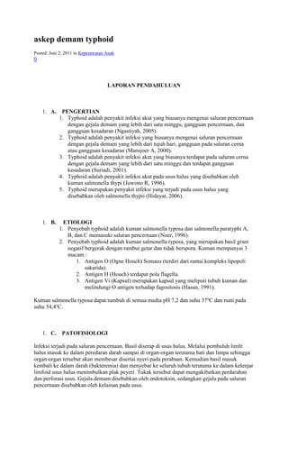 Askep demam typoid | DOCX