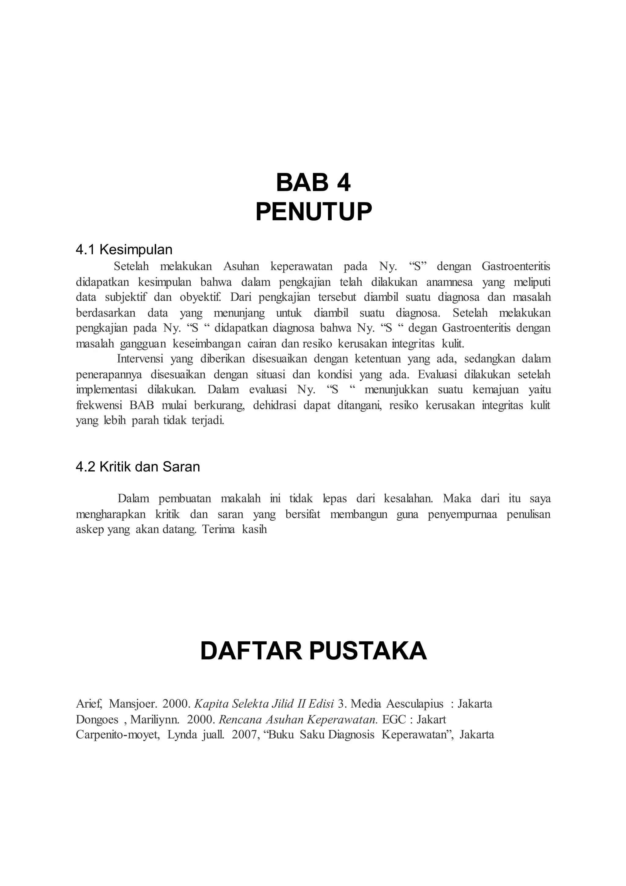Askep diare | DOCX
