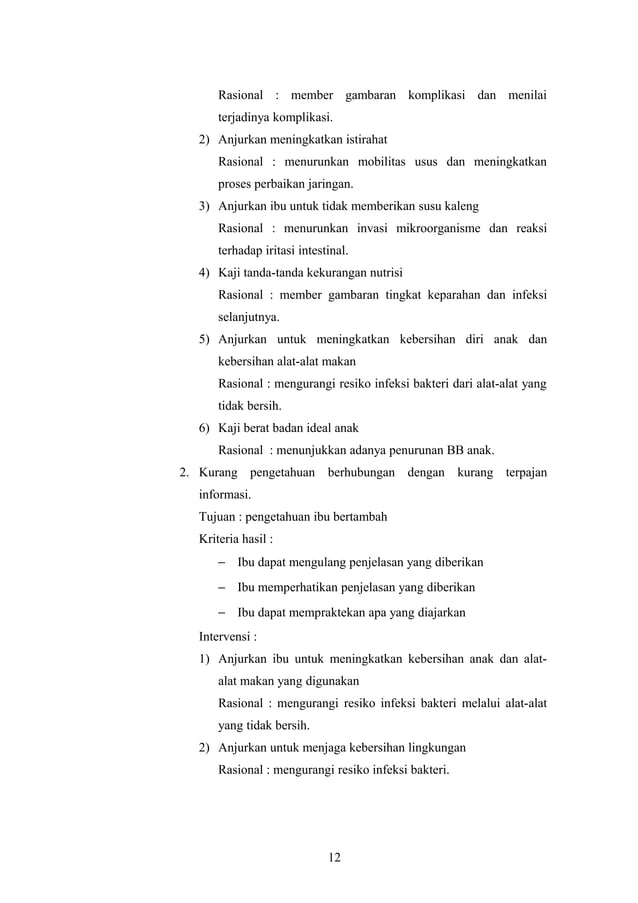 Askep diare anak | DOC