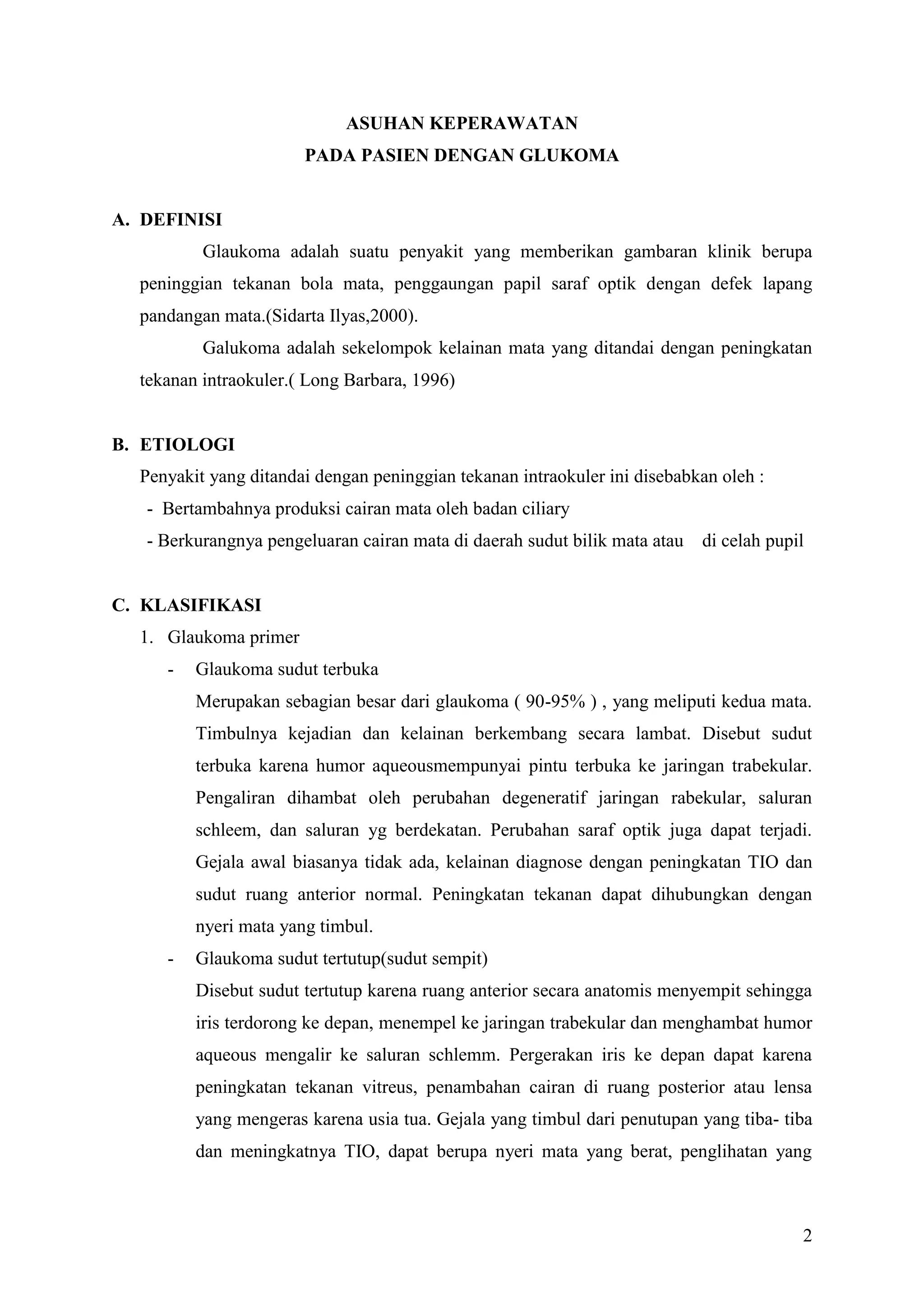 Askep glukoma | PDF
