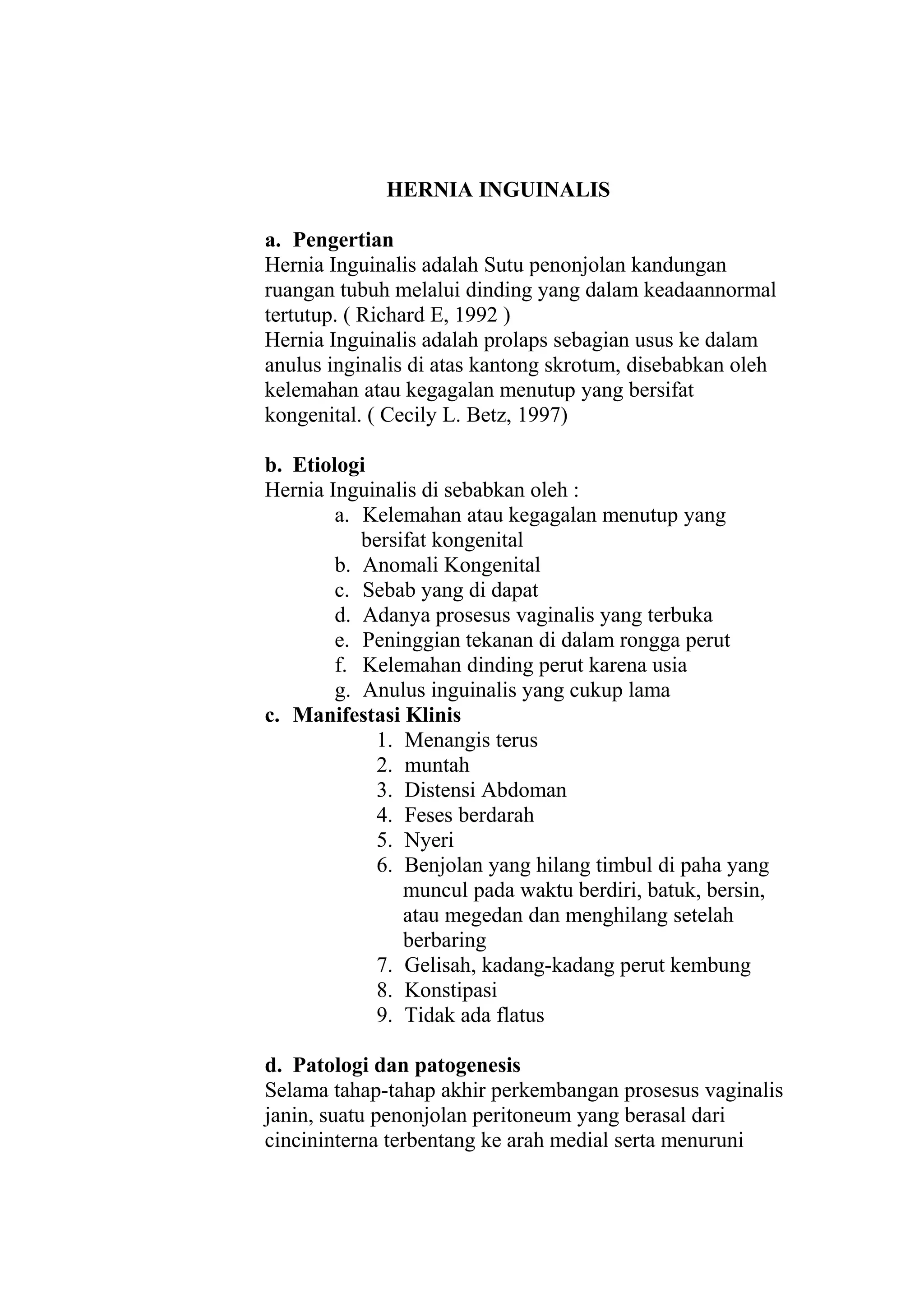 Askep hernia inguinalis | DOC