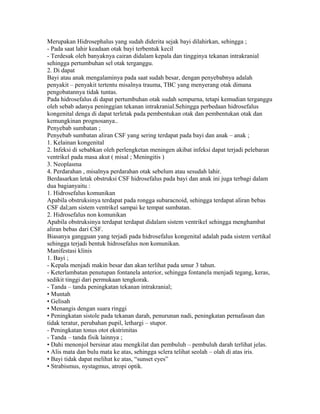 Askep hidrosefalus AKPER PEMDA MUNA | PDF