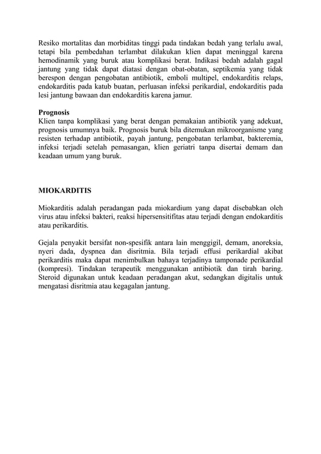 Askep infeksi jantung (perikarditis, endokarditis dan miokarditis ...