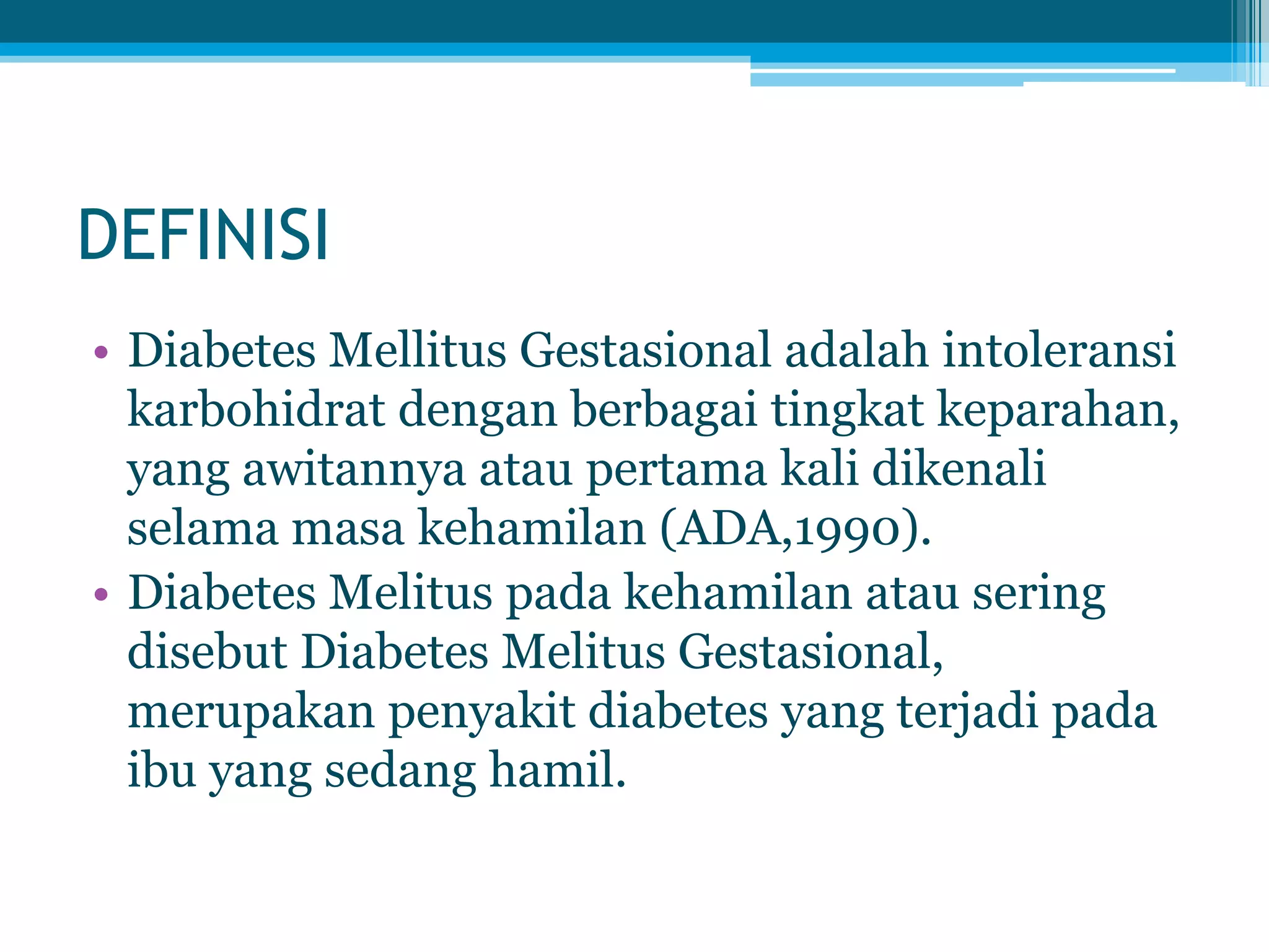 Askep kehamilan dengan DM gestasional | PPT