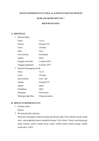 Askep anak kejang demam | DOCX