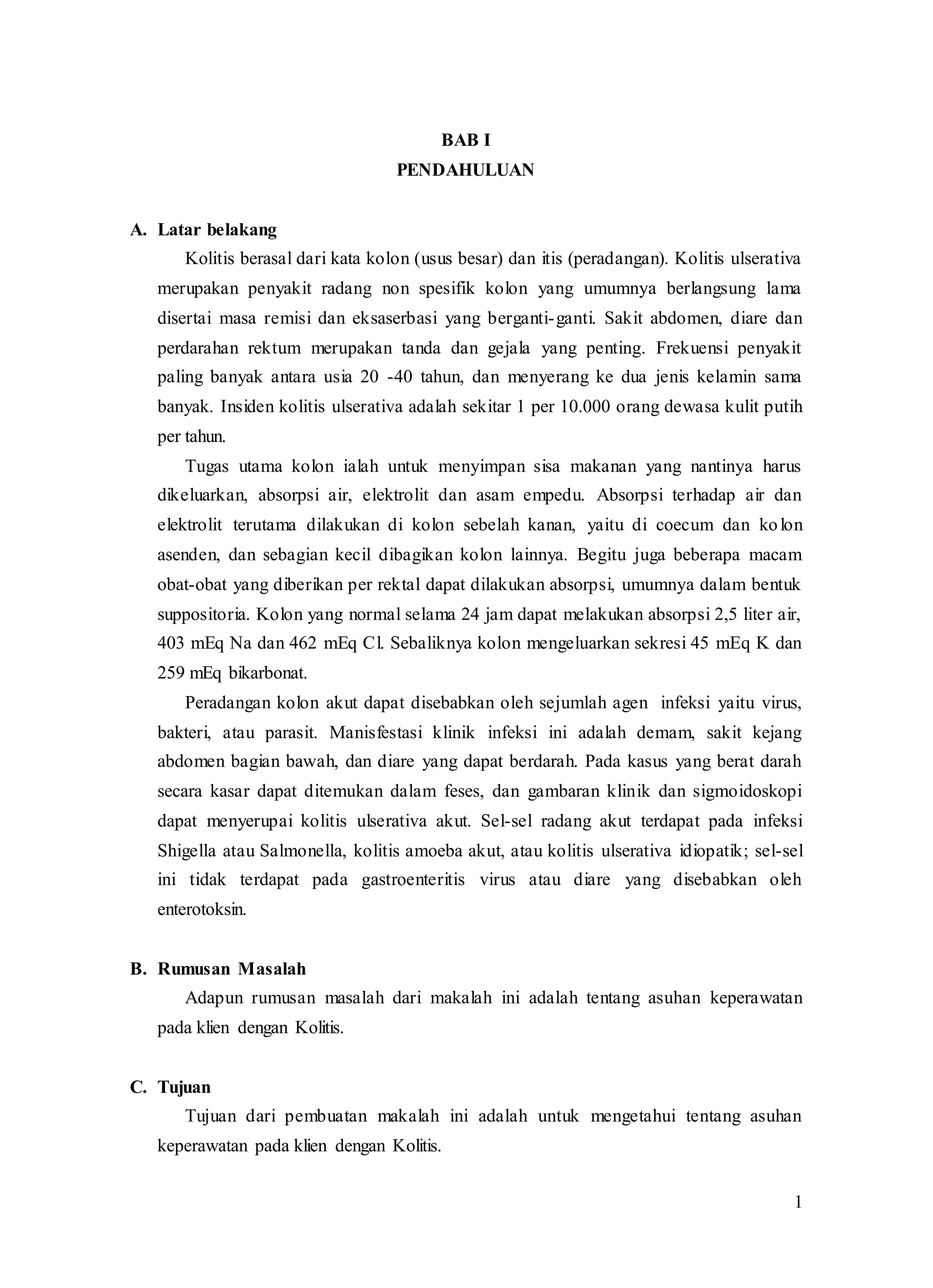 Askep kolitis | DOCX