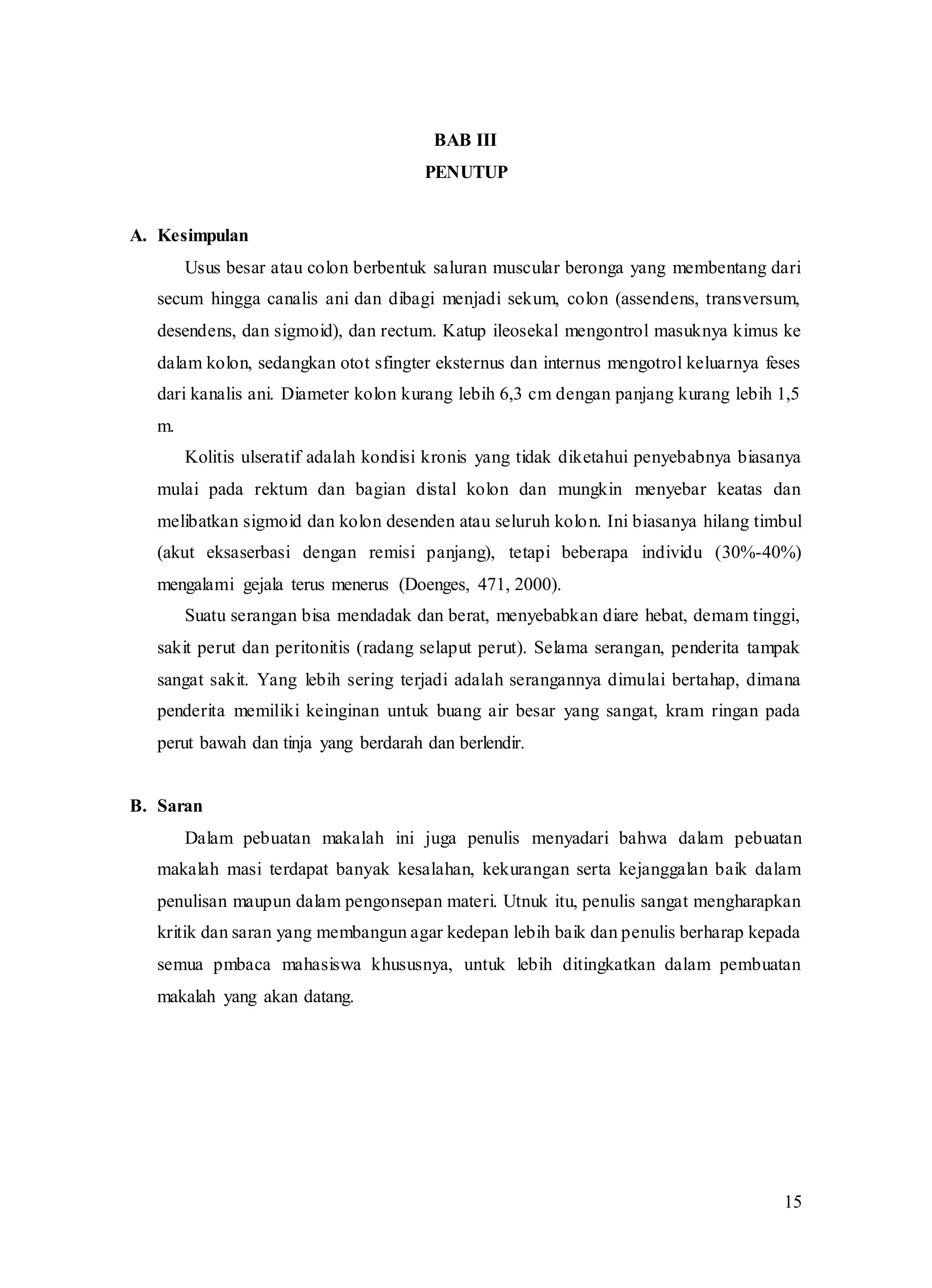 Askep kolitis | DOCX