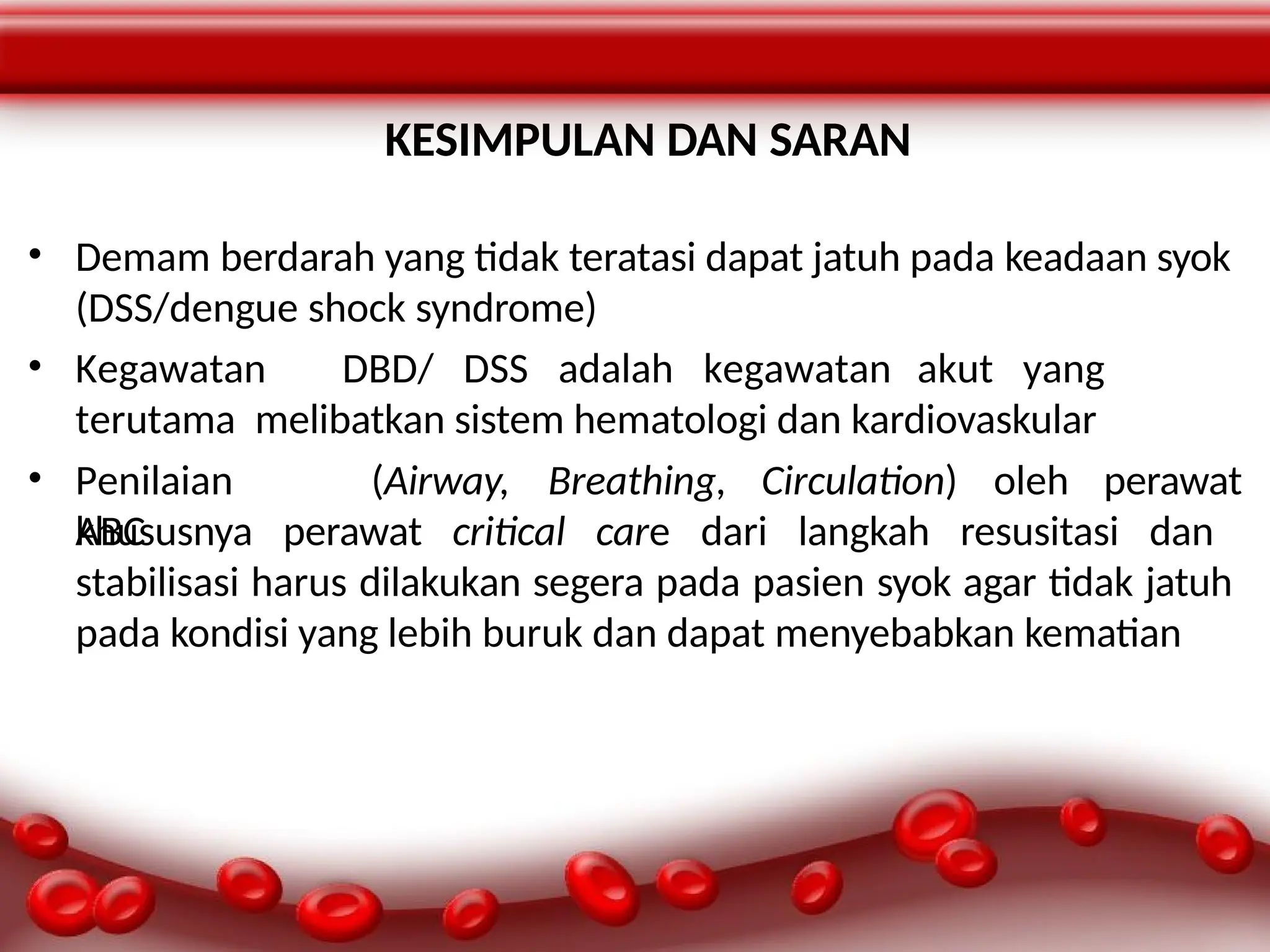 Asuhan Keperawatan Kritis dengan Dengue Shock Syndrome | PPTX