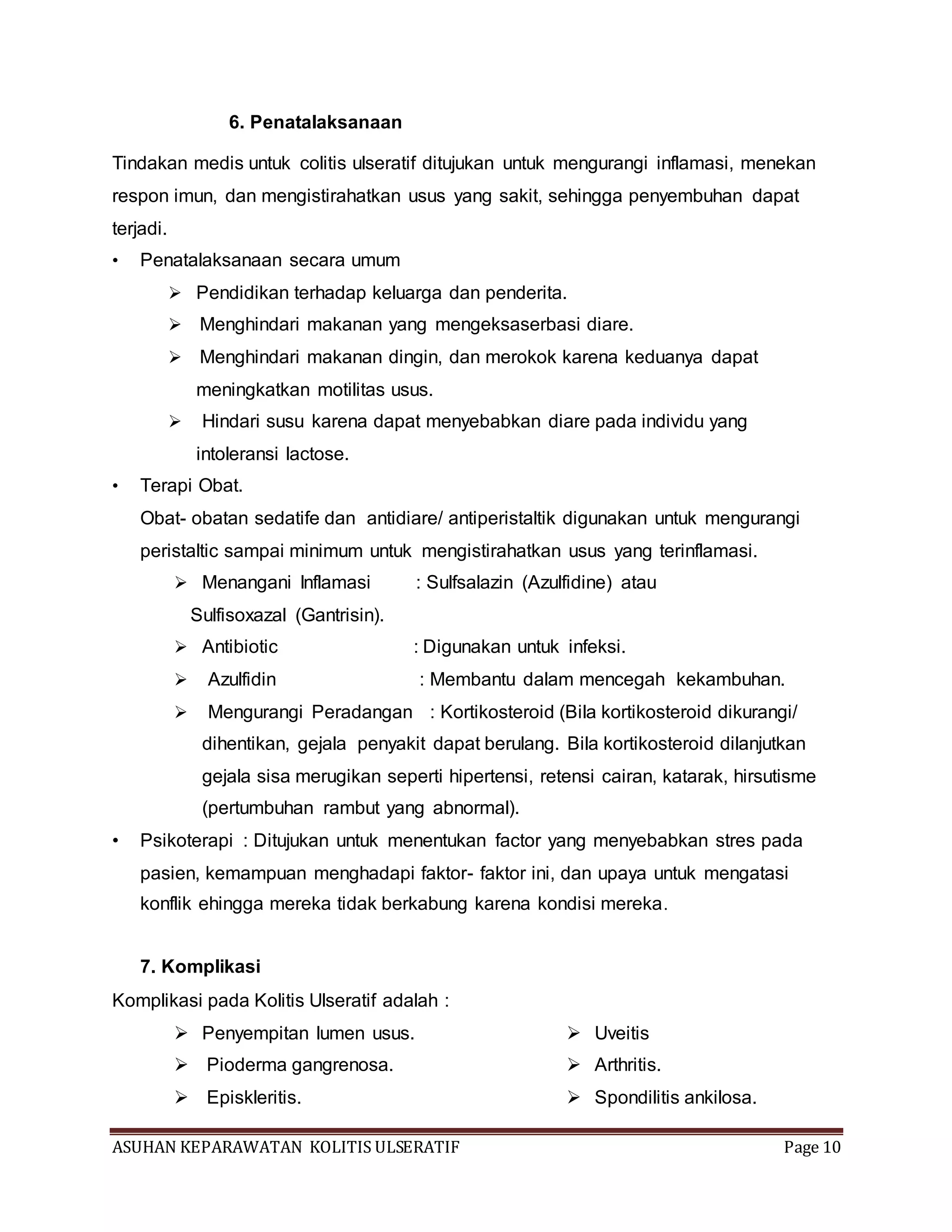 Askep Kolitis Ulseratif | DOCX