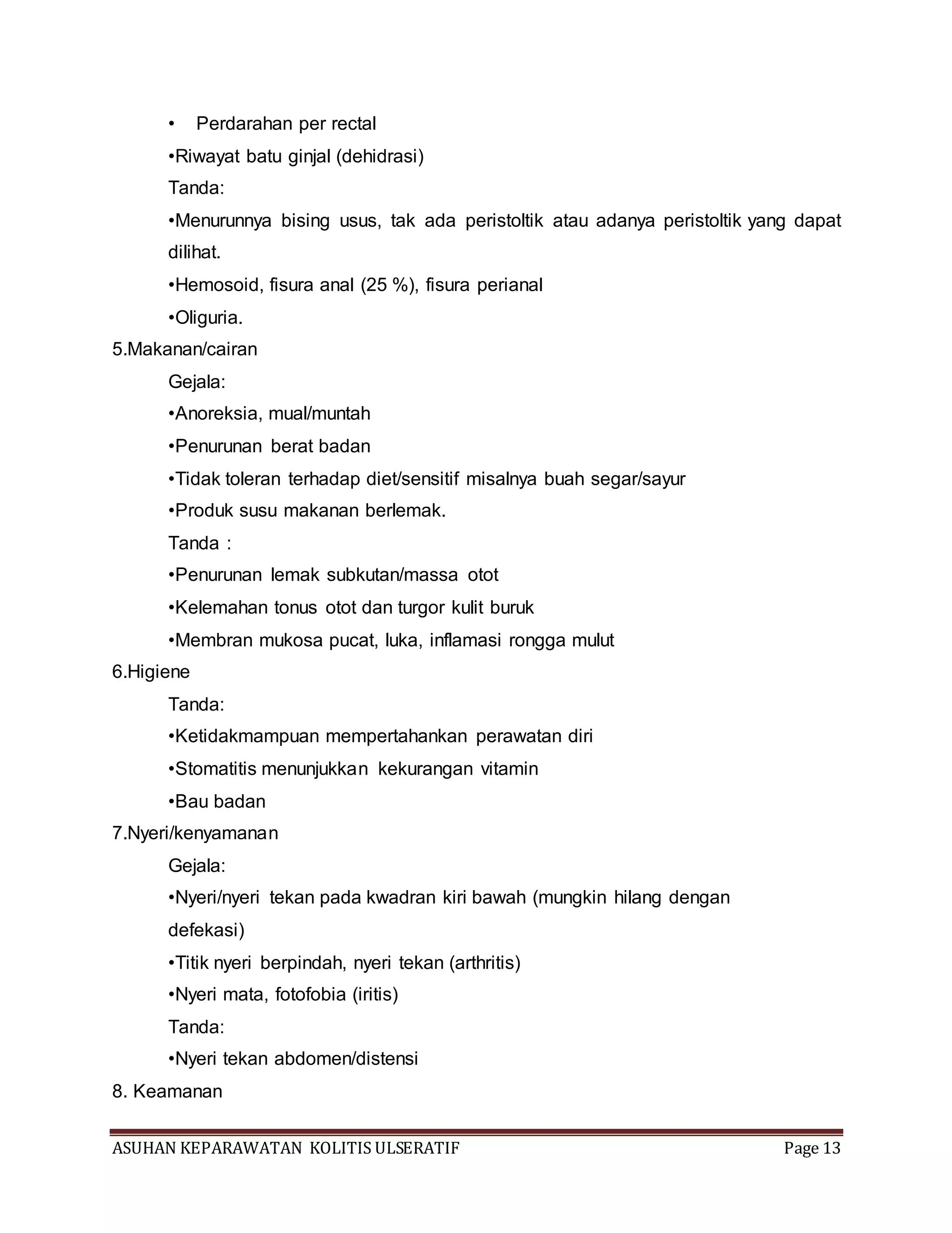 Askep Kolitis Ulseratif | DOCX