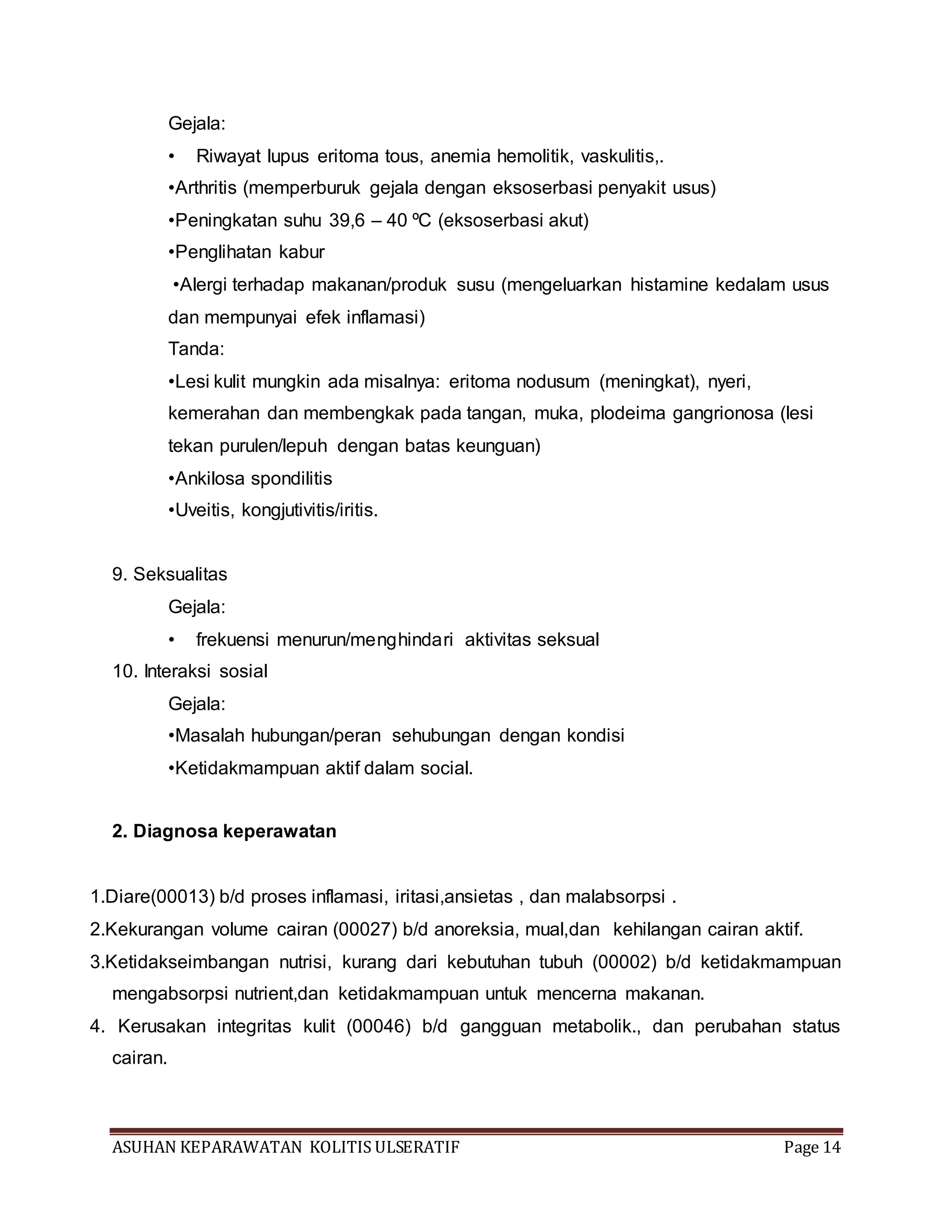 Askep Kolitis Ulseratif | DOCX