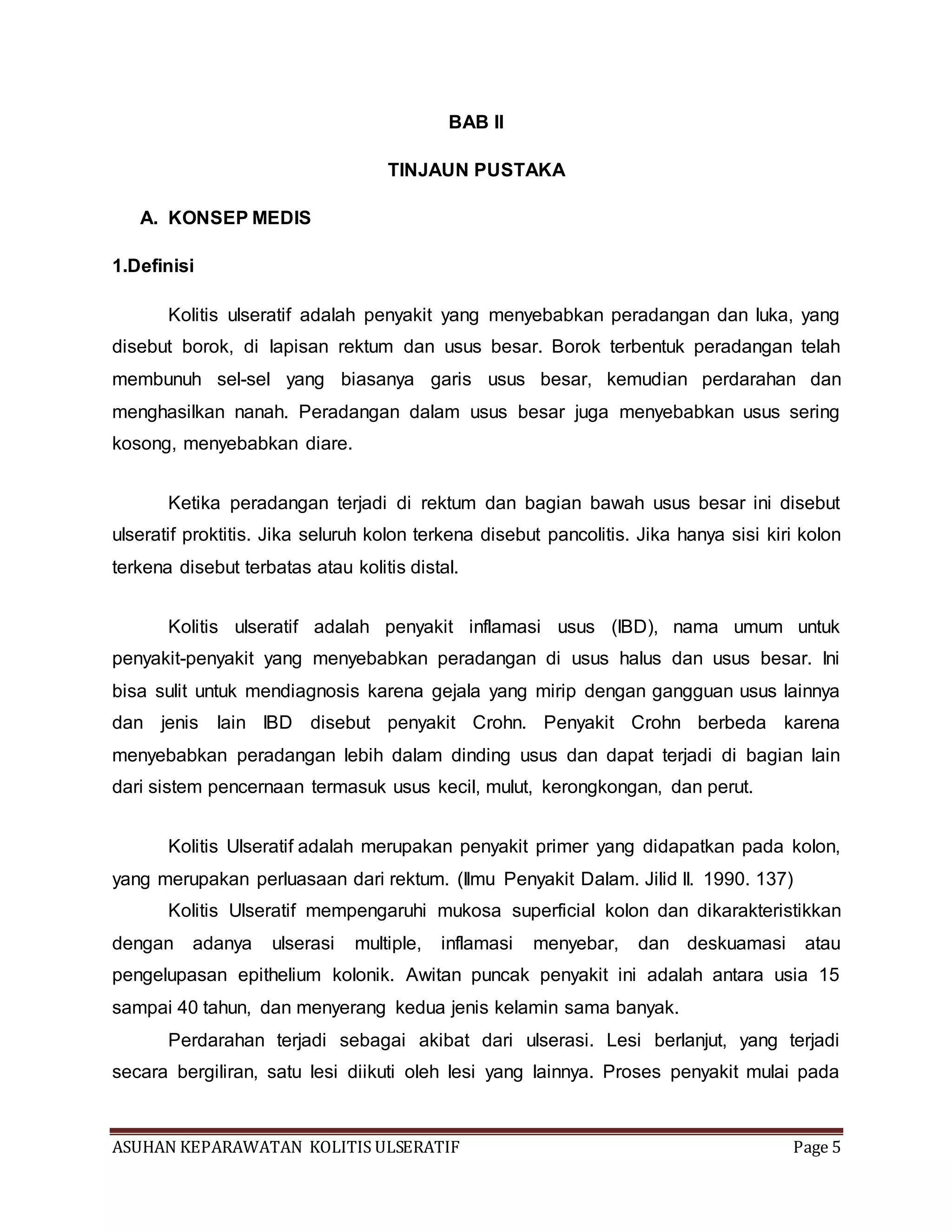 Askep Kolitis Ulseratif | DOCX