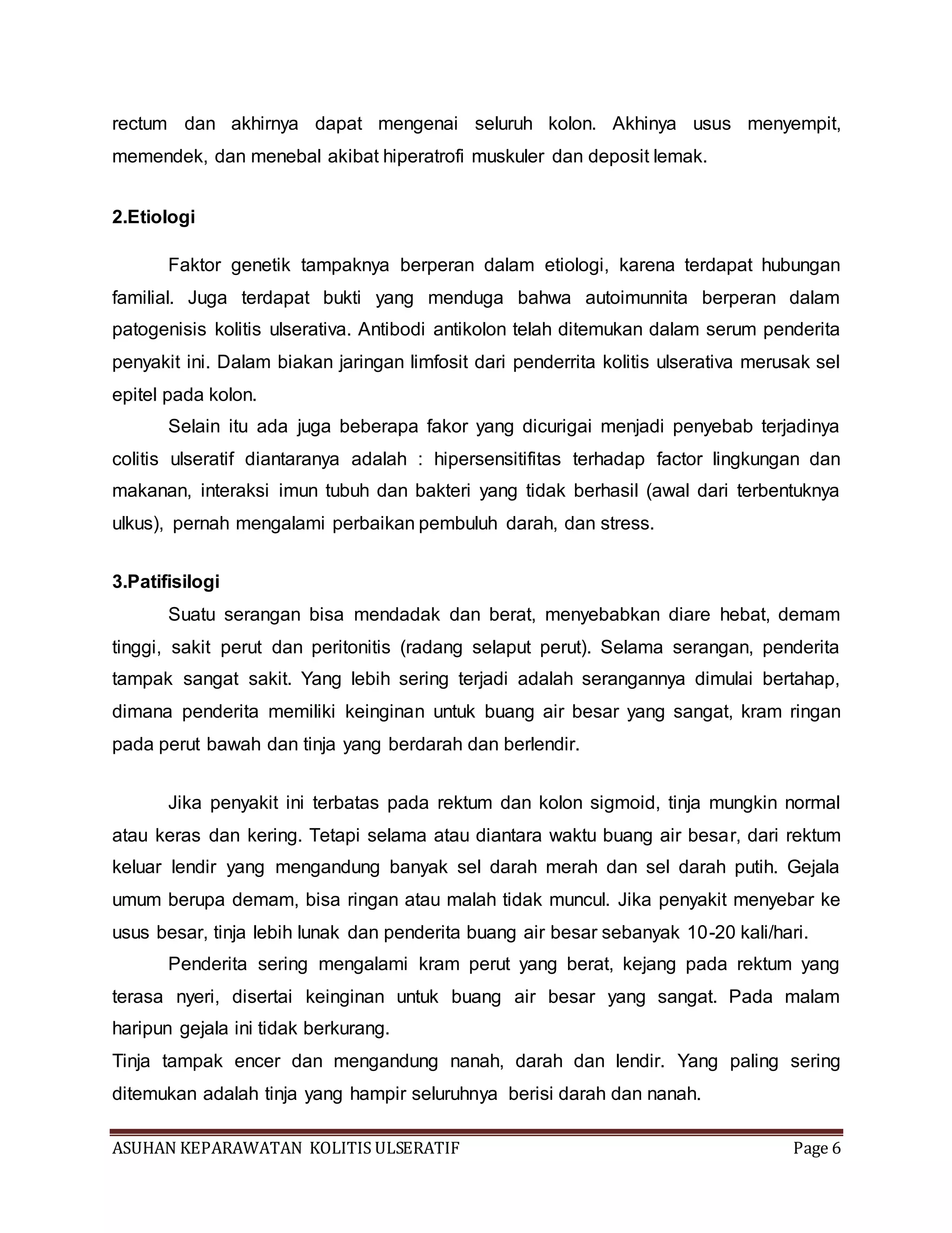 Askep Kolitis Ulseratif | DOCX