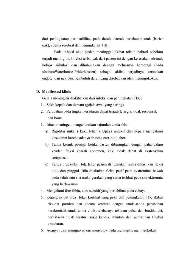 Askep meningitis | DOC