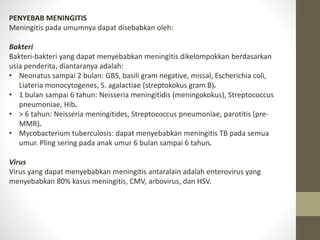 ASUHAN KEPERAWATAN MENINGITIS PADA ANAK SS | PPT