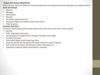 ASUHAN KEPERAWATAN MENINGITIS PADA ANAK SS | PPT