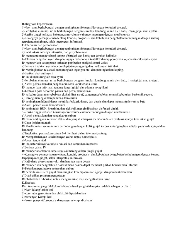 Askep nefrolitiasis dan urolitiasi1 | DOCX