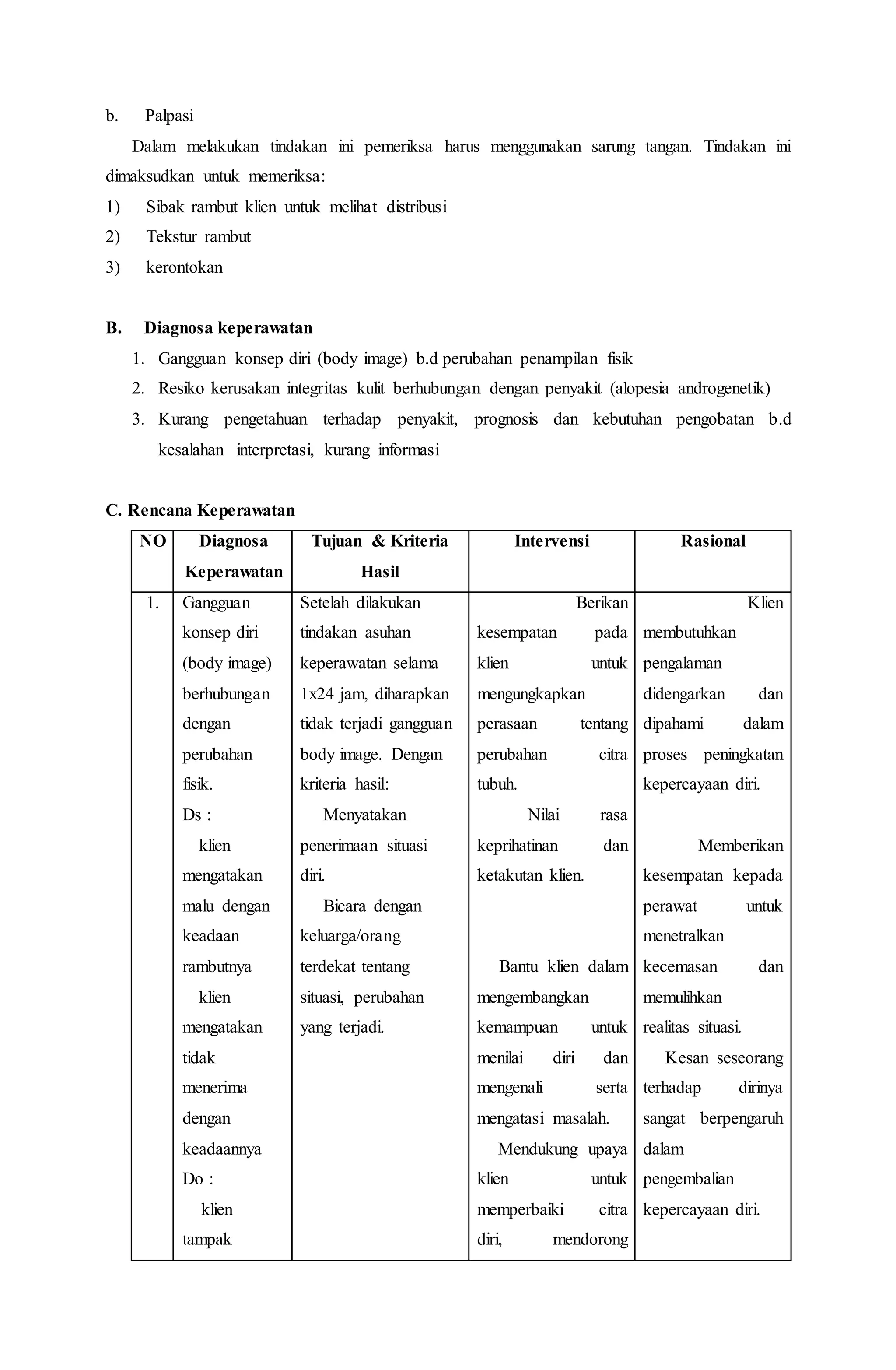 Askep pada klien dengan gangguan sistem integumen penyakit allopesia ...