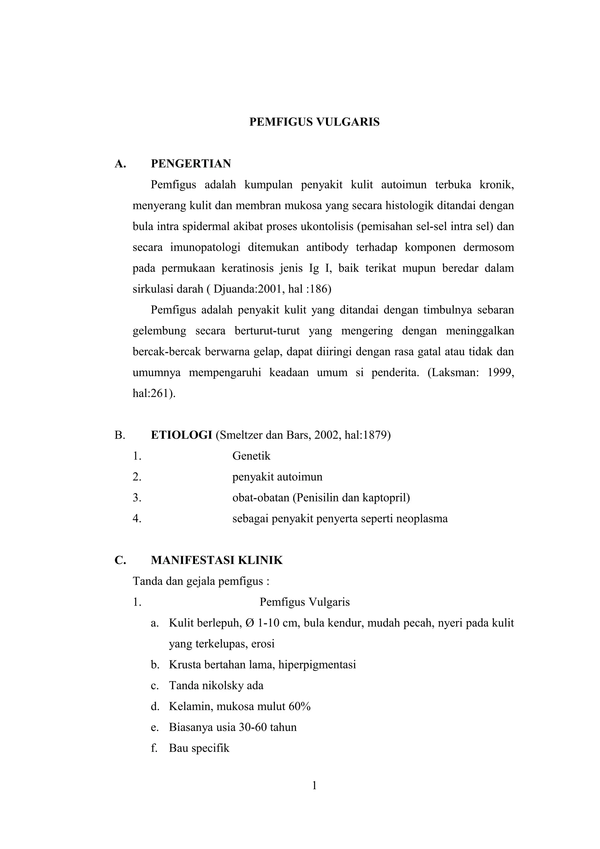 Askep pemfigus vulgaris | DOC