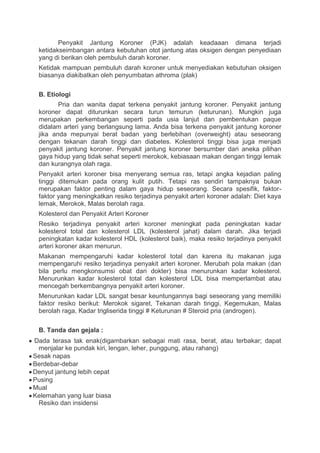 Askep penyakit jantung koroner | DOCX