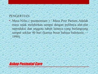 Askep post partum | PPT