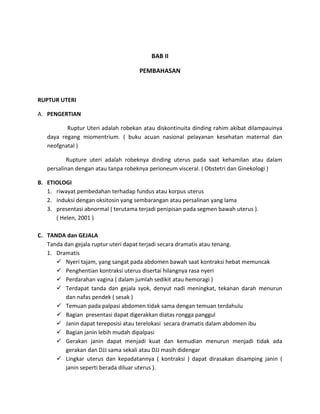 Askep ruptur uteri | DOCX