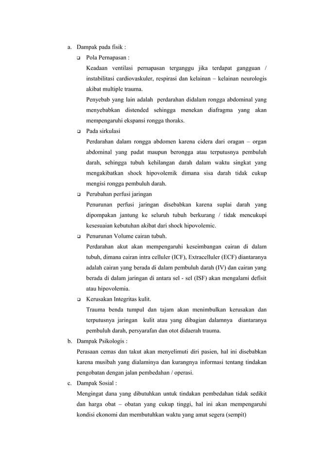 Askep t. tumpul abdomen | PDF