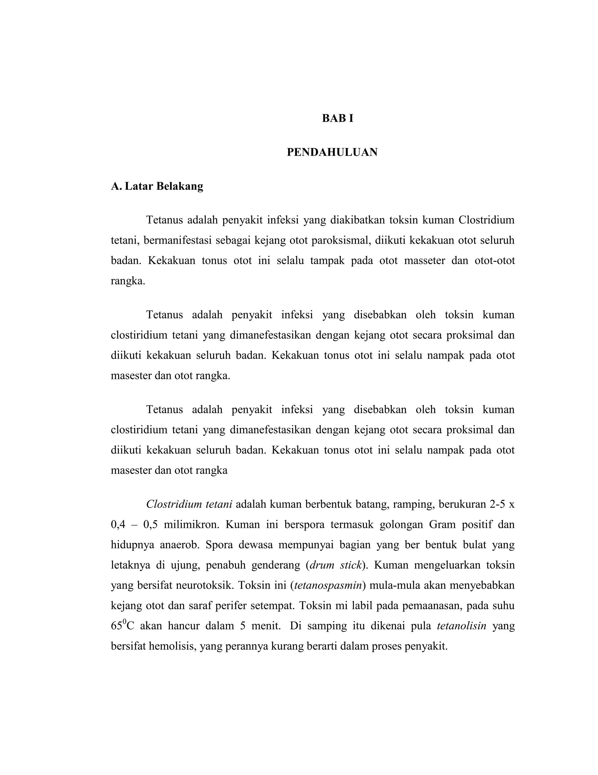 Askep tetanus | DOCX