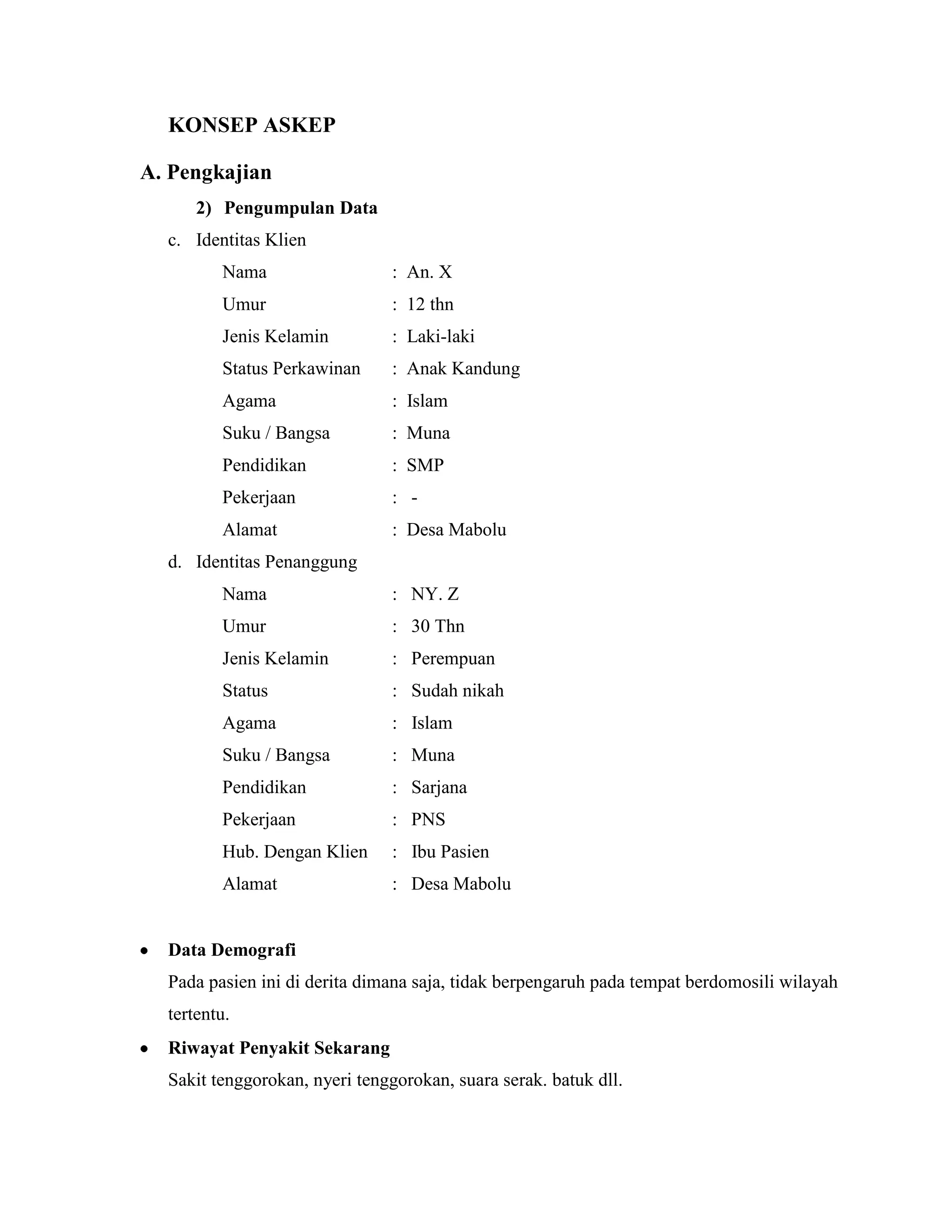 Askep tonsilitis dan laringitis | DOCX