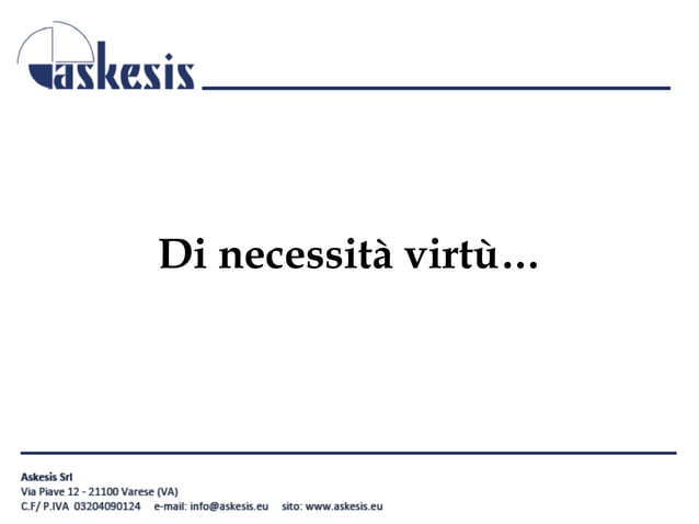 Askesis | Di necessità virtù | PDF