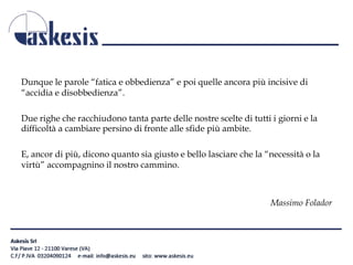 Askesis | Di necessità virtù | PDF