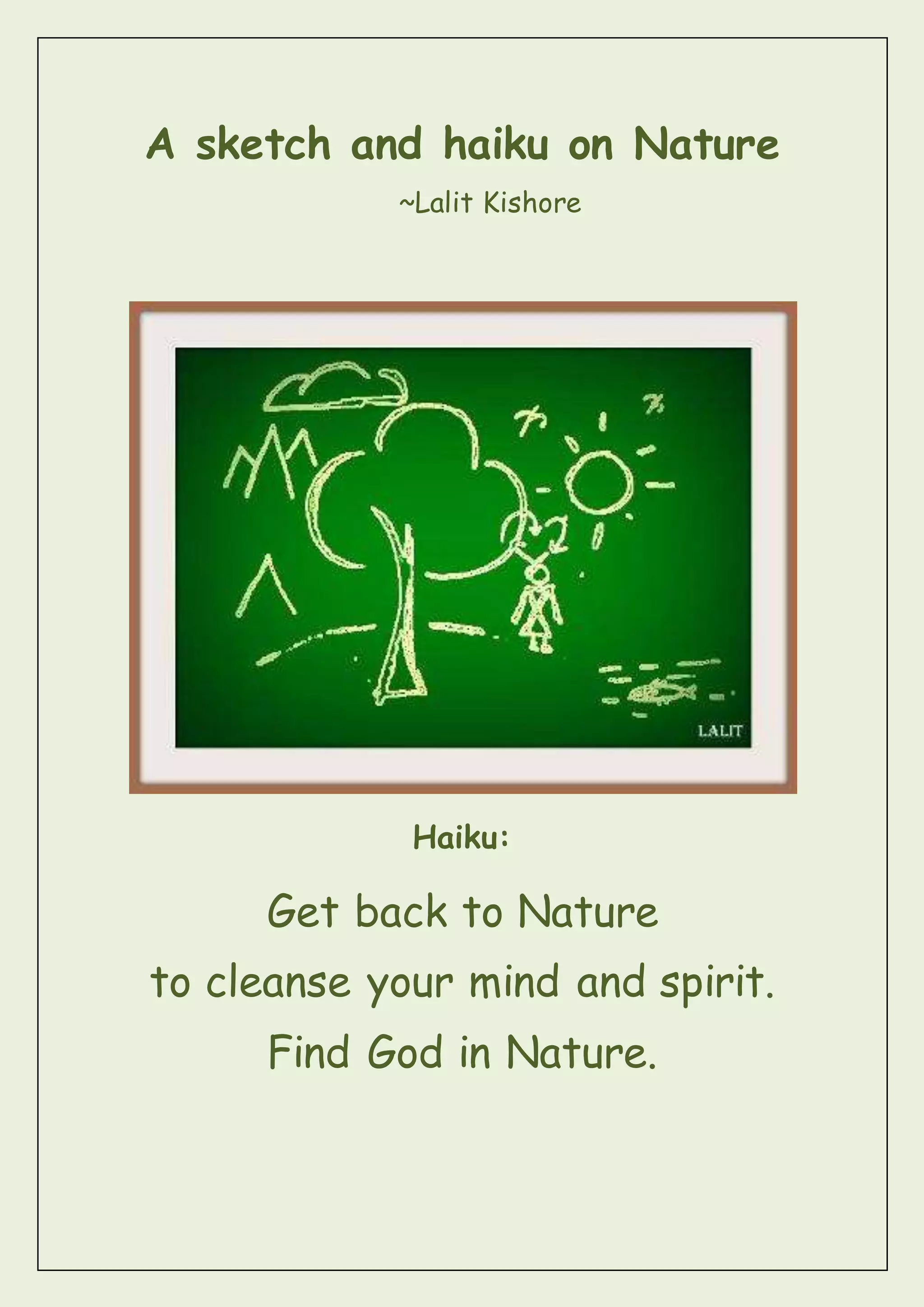 A sketch and haiku on Nature | PDF