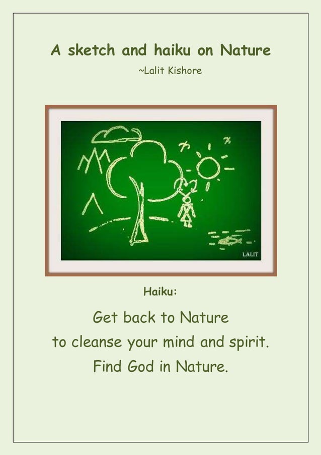 A sketch and haiku on Nature | PDF