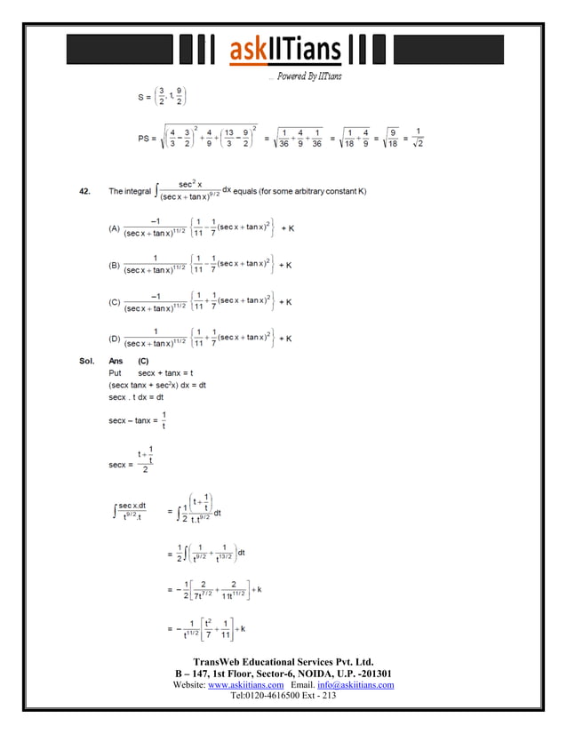 Askiitians iit-jee-solutions | PDF